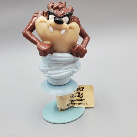 Applause | Toys | Rare Looney Tunes Taz Suction Cup Spring Pop Up Pvc ...